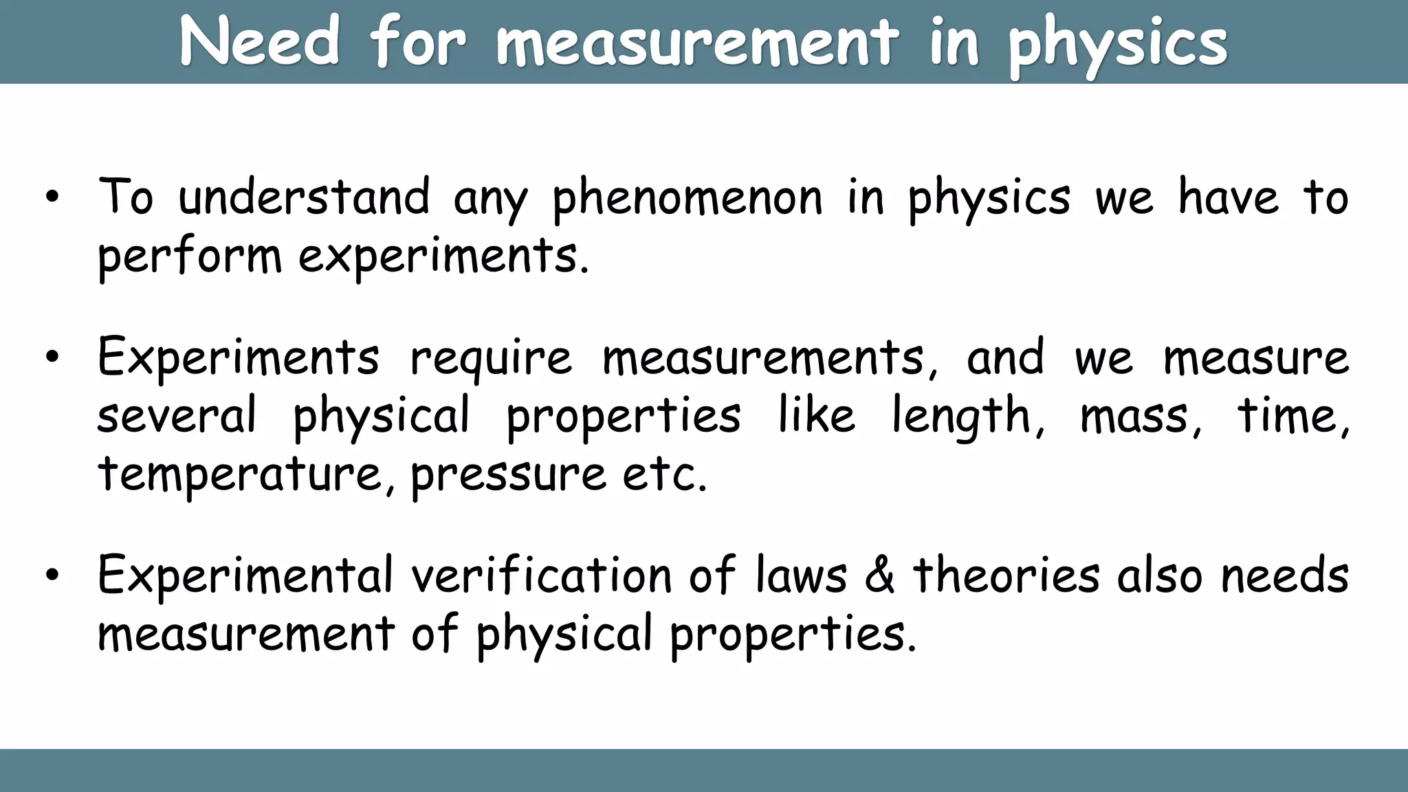 Units and Measurement | PPTX | Physics | Science