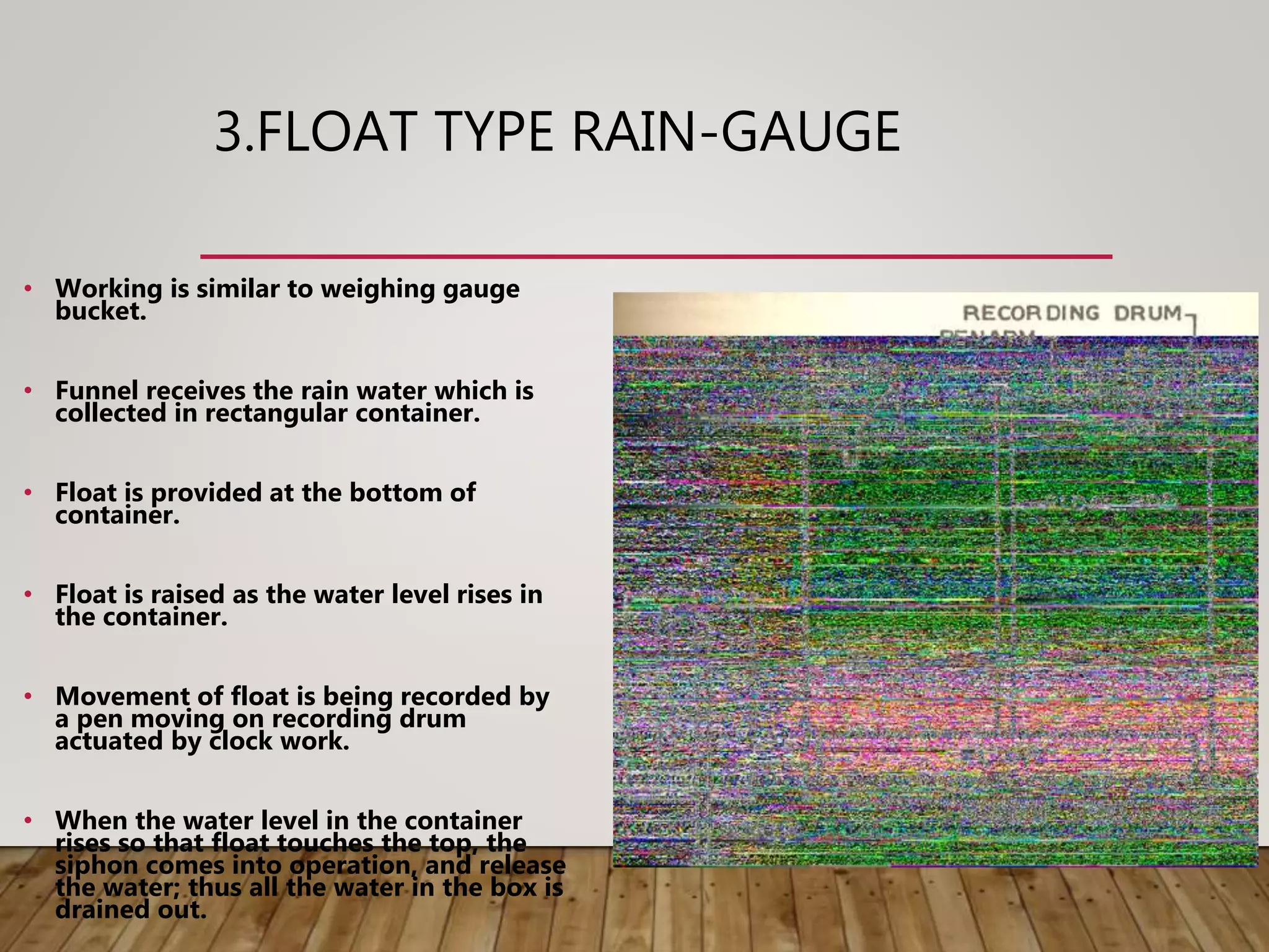 Topic1 >Illustration of various types of rain-gauges.,,2> Advantaged ...