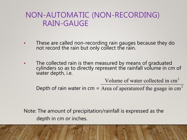 Topic1 >Illustration of various types of rain-gauges.,,2> Advantaged ...