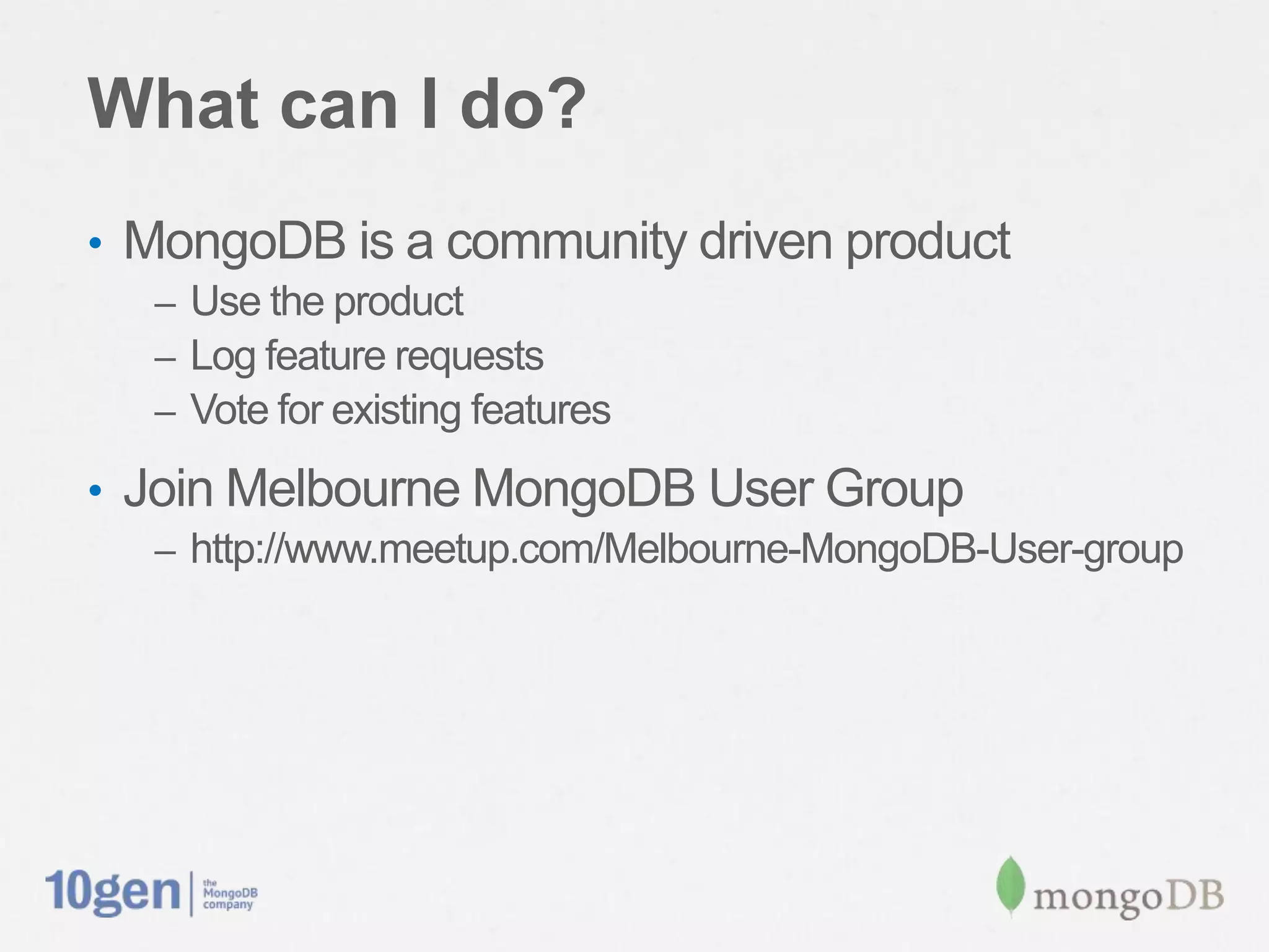 MongoDB Roadmap | PPTX