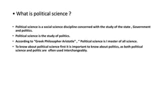 Political Science | PPTX | Politics
