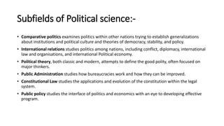 Political Science | PPTX | Politics