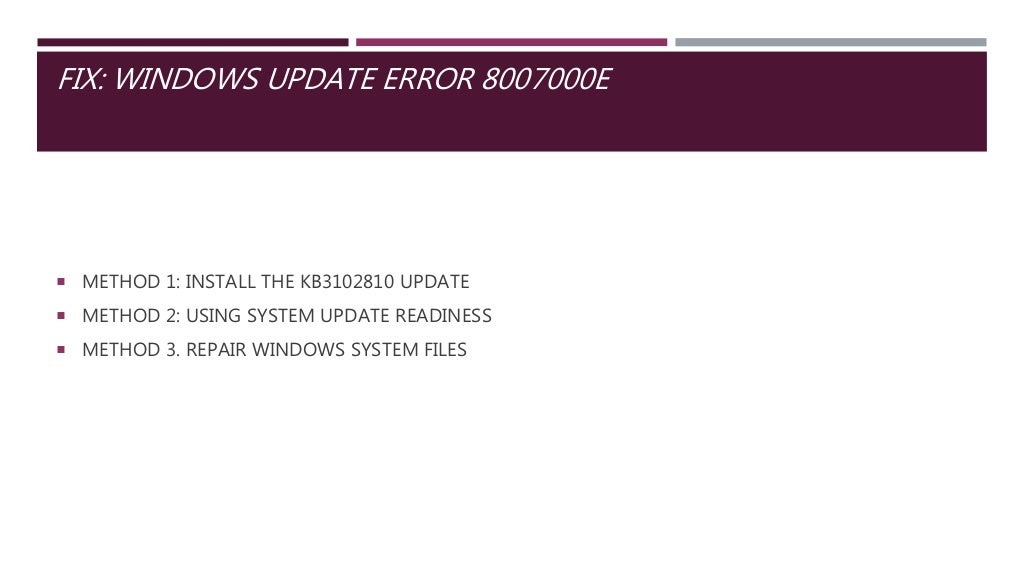 Fix Error Code 8007000e While Updating Windows Fixed