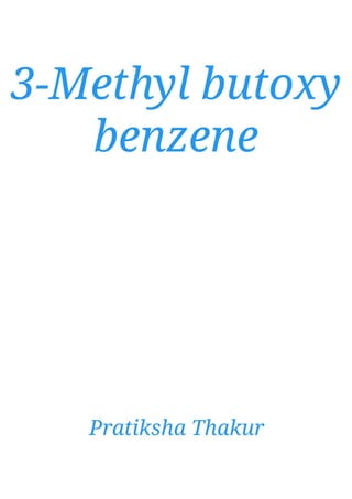 3-Methyl butoxy benzene | PDF