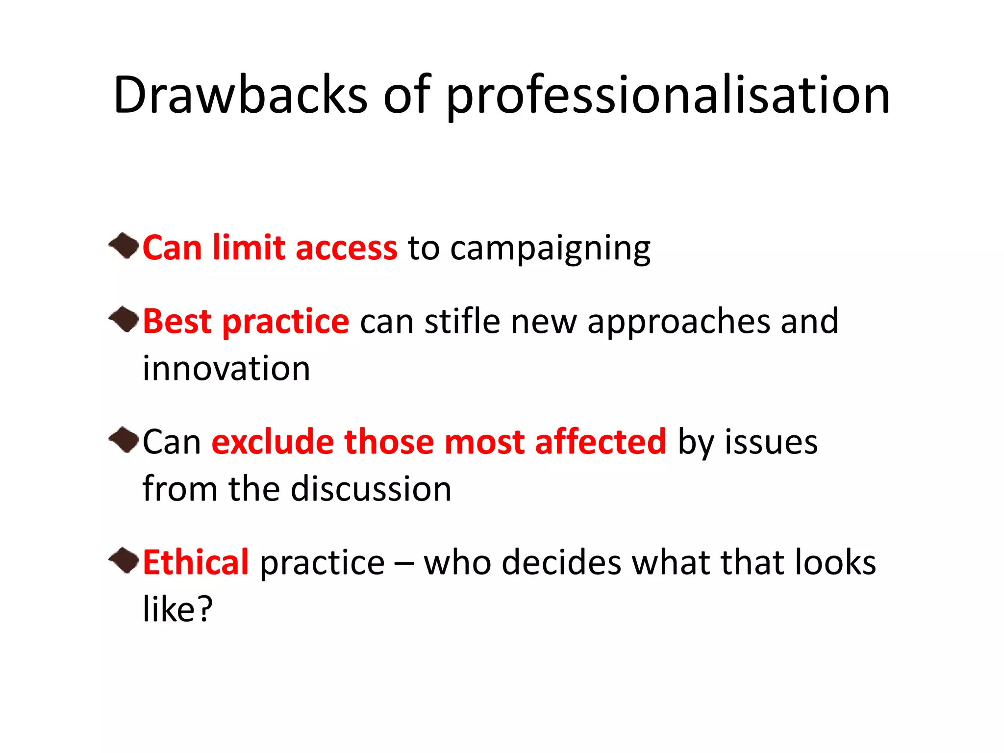 Ethics and Professionalisation - | PPTX