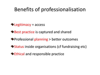 Ethics and Professionalisation - | PPT