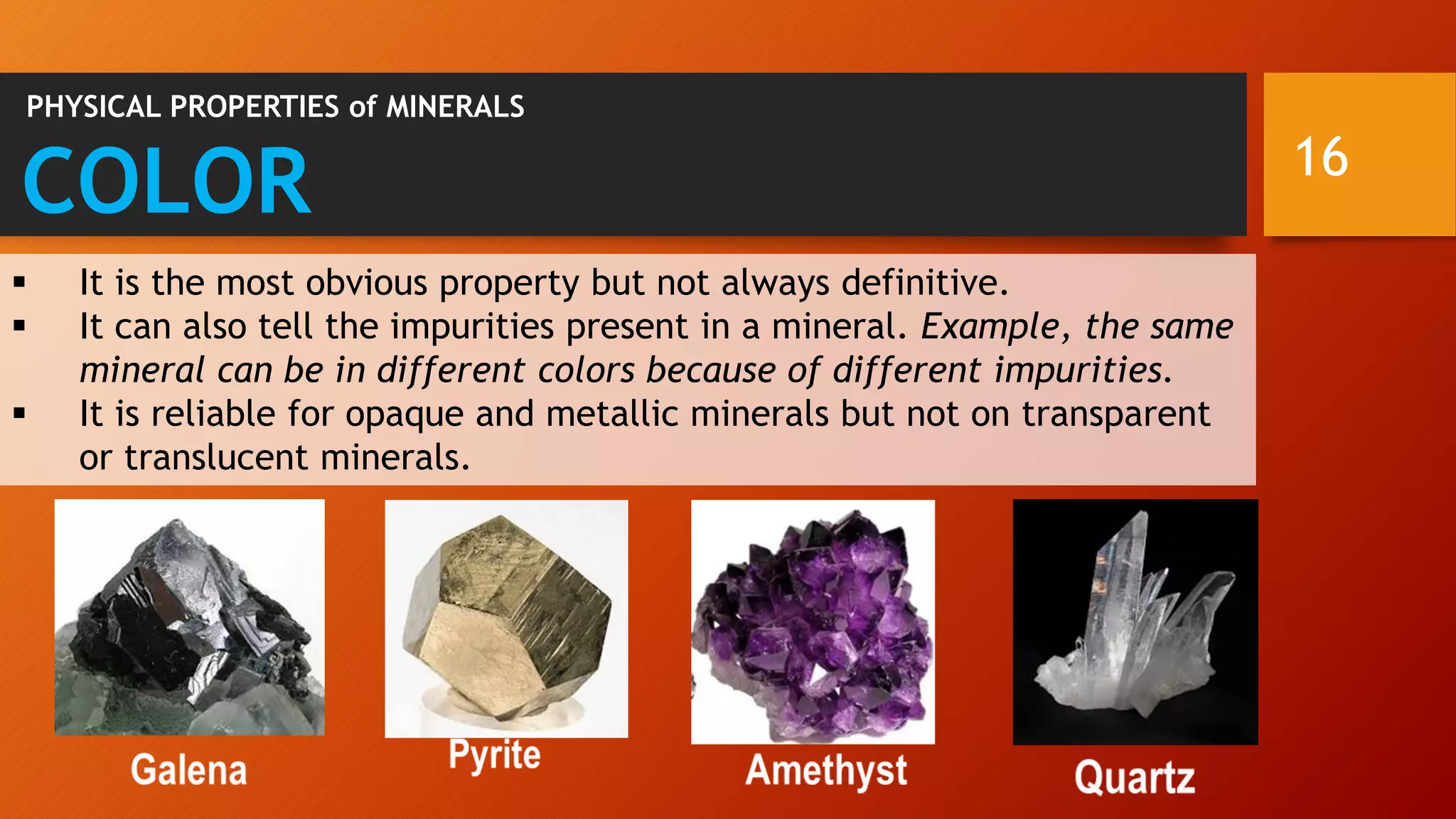 Minerals / Common Rock-forming Minerals and their Physical and Chemical ...