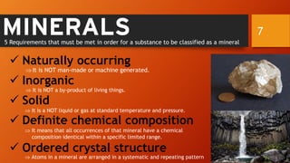 Minerals / Common Rock-forming Minerals and their Physical and Chemical ...