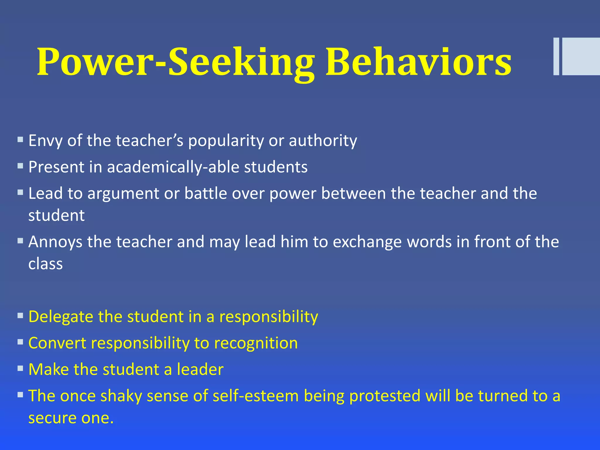 Misbehavior in the Classroom | PPTX
