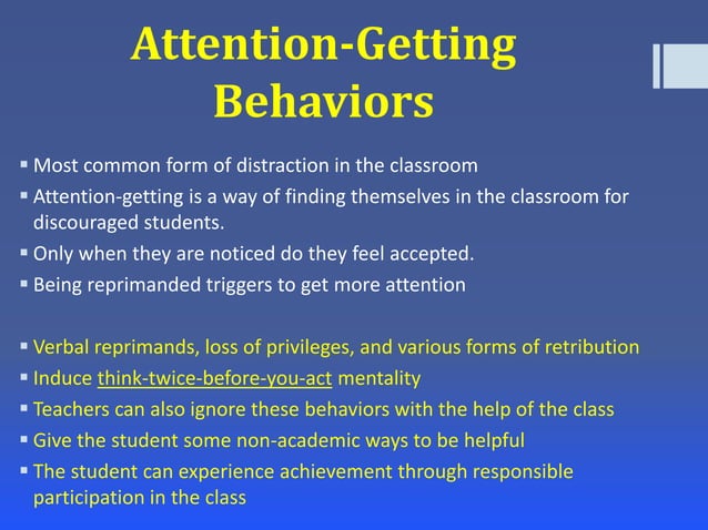Misbehavior in the Classroom | PPTX