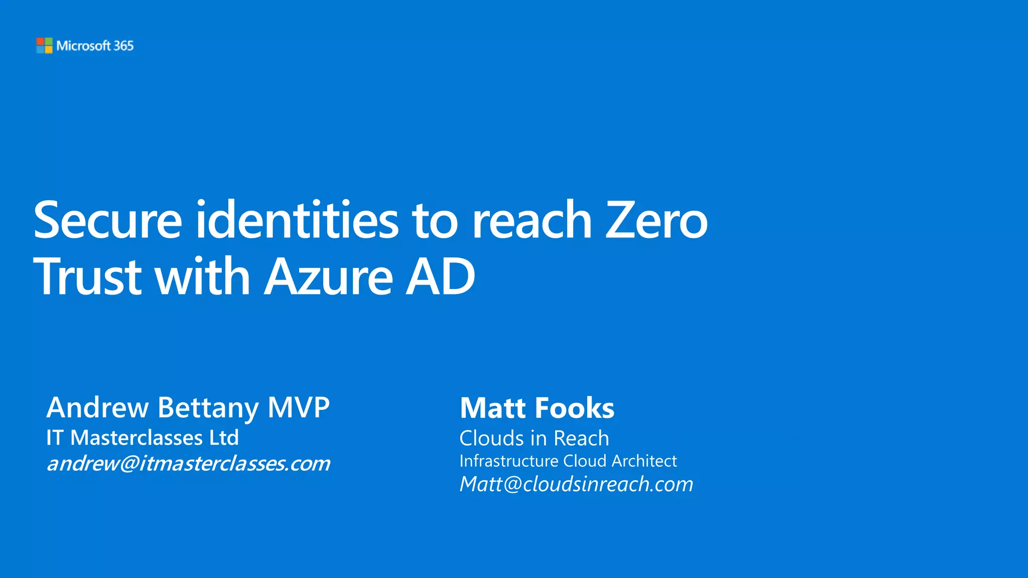 3 Modern Security - Secure identities to reach zero trust with AAD | PPT