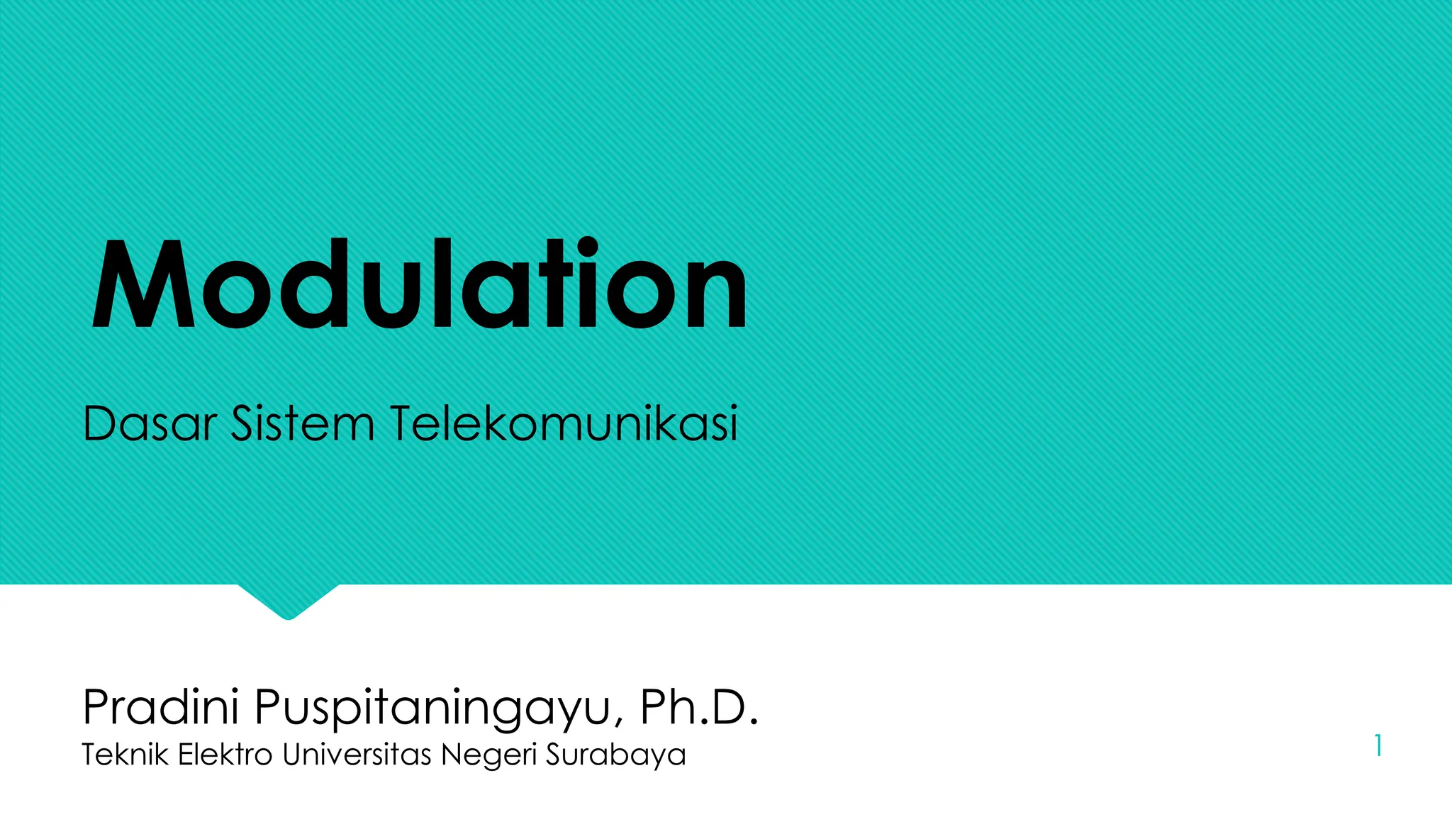 Dasar Modulasi dalam Telekomunikasi Analog | PPT