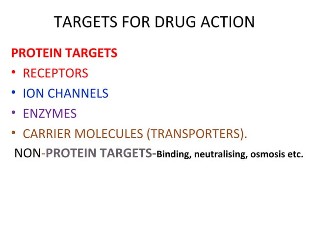3. molecular mech of drug action presentn | PPT