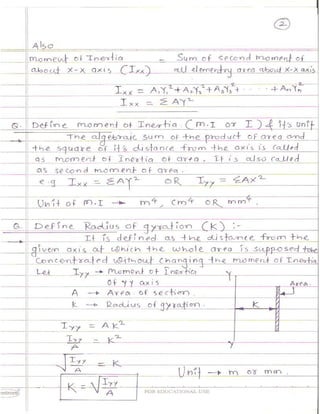 3.moment of inertia | PDF