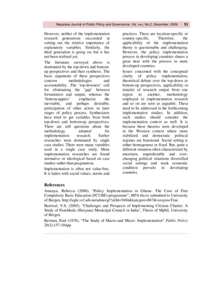 3 narendra-paudel-a-critical-account-of-policy-implementation-theories | PDF