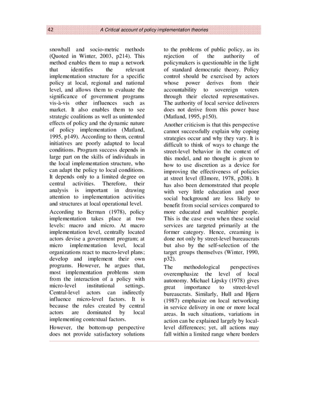 3 narendra-paudel-a-critical-account-of-policy-implementation-theories | PDF