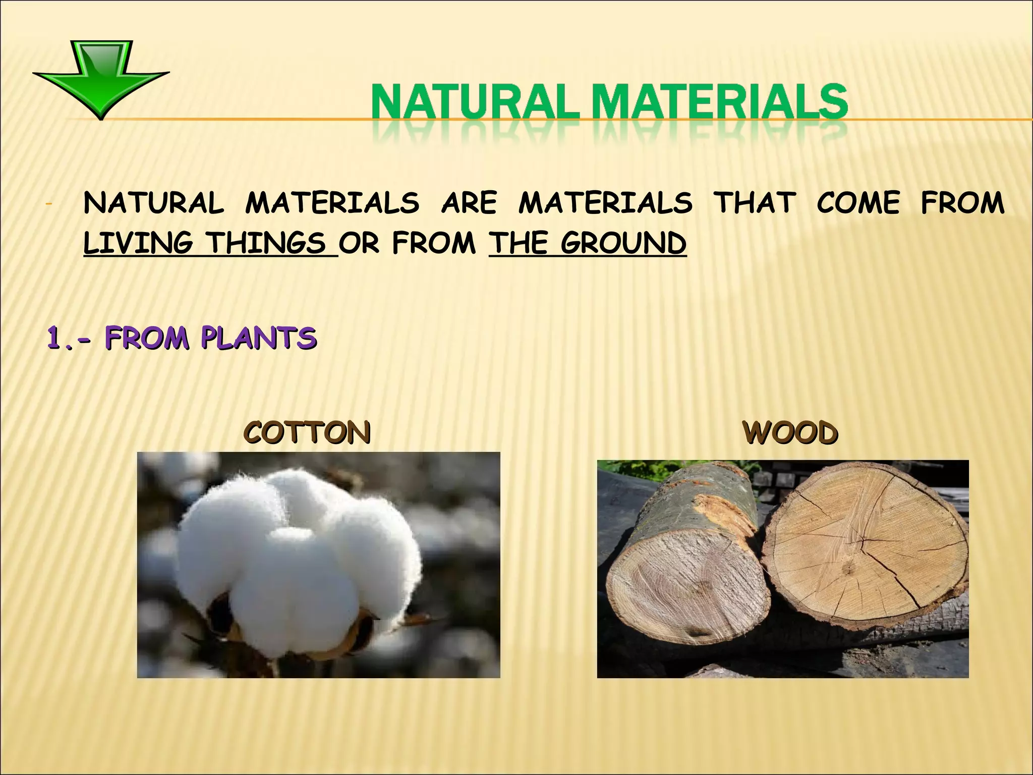 natural manufactured materials | PPT