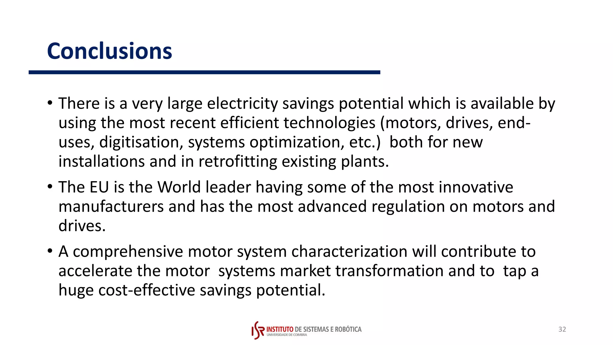 The need for an updated European Motor Study - key findings from the ...