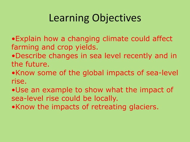 3 negative effects of climate change | PPTX | Geography | Science
