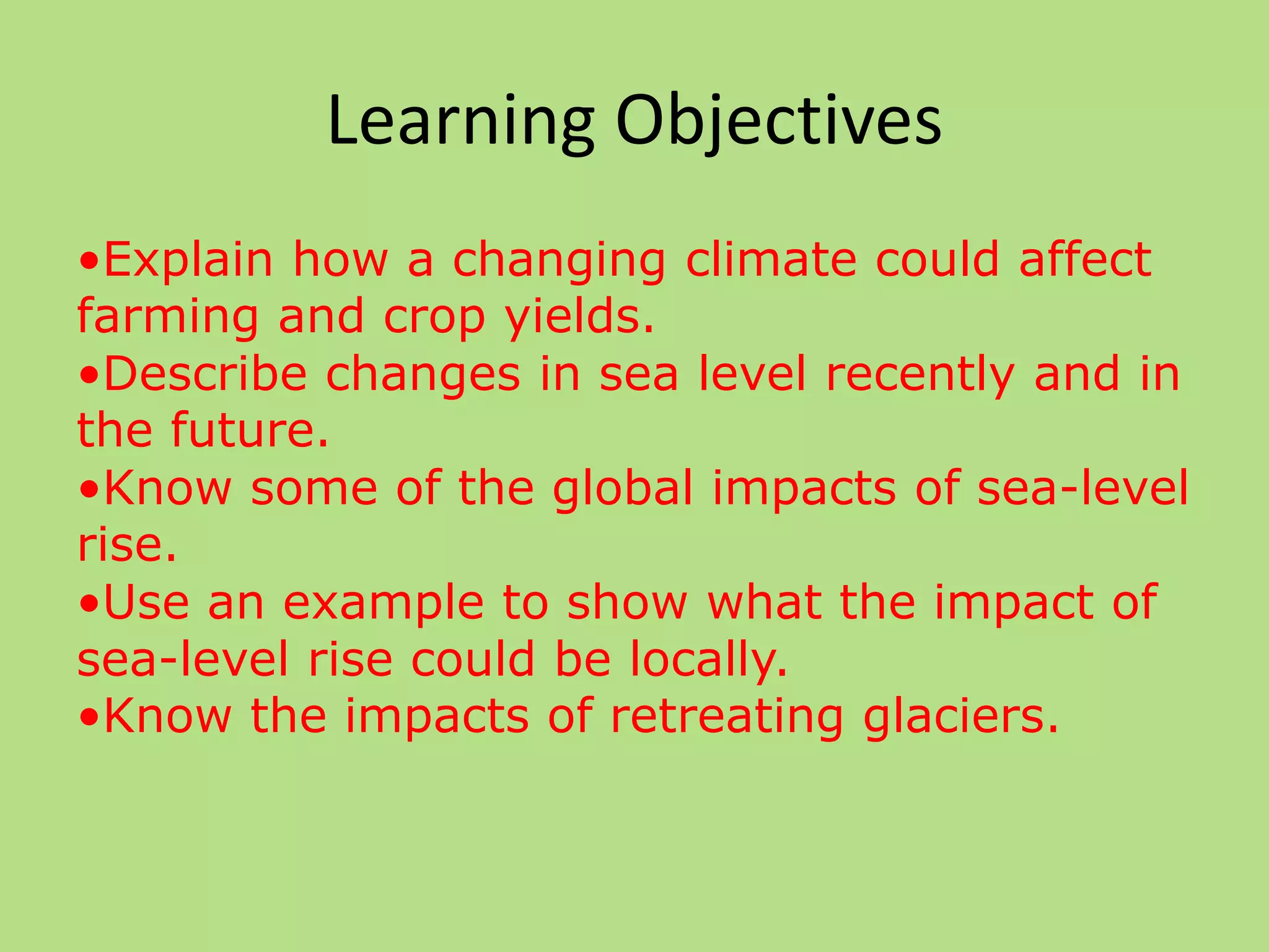 3 negative effects of climate change | PPTX | Geography | Science