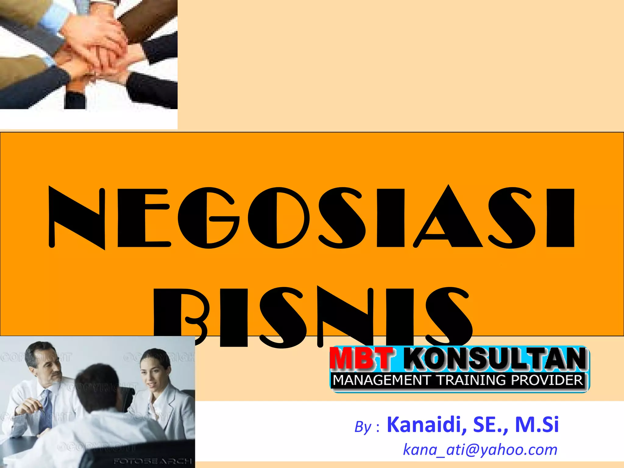 Materi "Negosiasi Bisnis" TRAINING | PPT