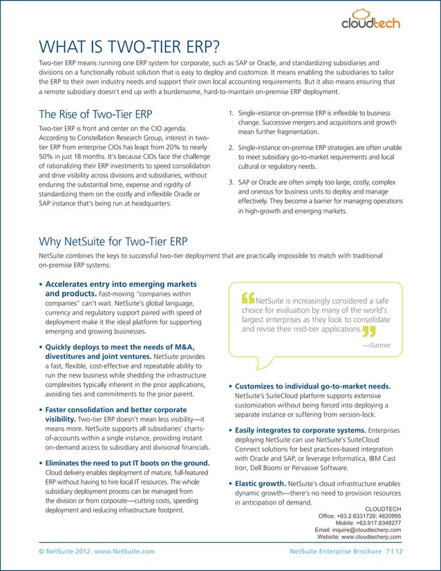 NetSuite Enterprise Brochure | PDF