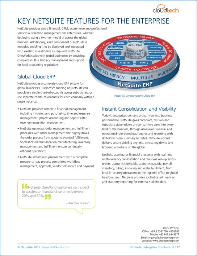NetSuite Enterprise Brochure | PDF