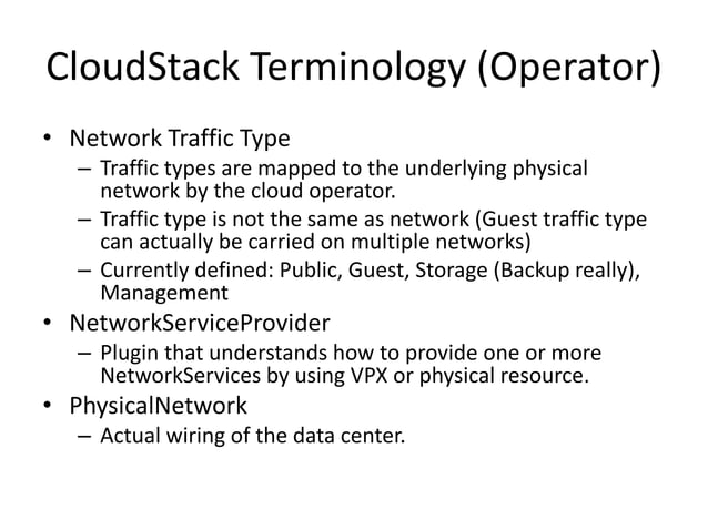 3 Networking CloudStack Developer Day | PPT