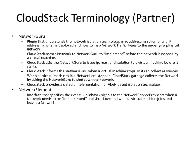 3 Networking CloudStack Developer Day | PDF