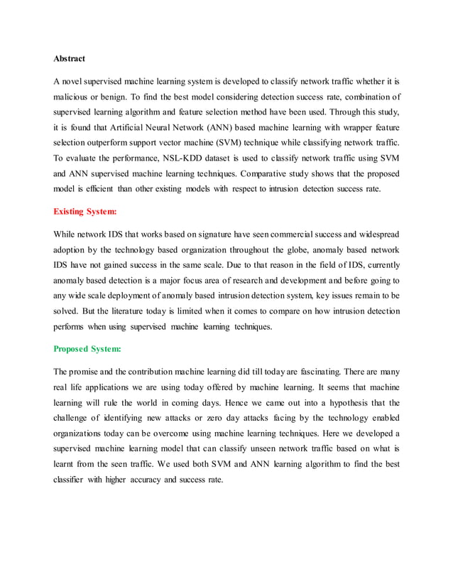 Network Intrusion Detection Using Supervised Machine Learning Technique With Feature Selection Pdf 7724
