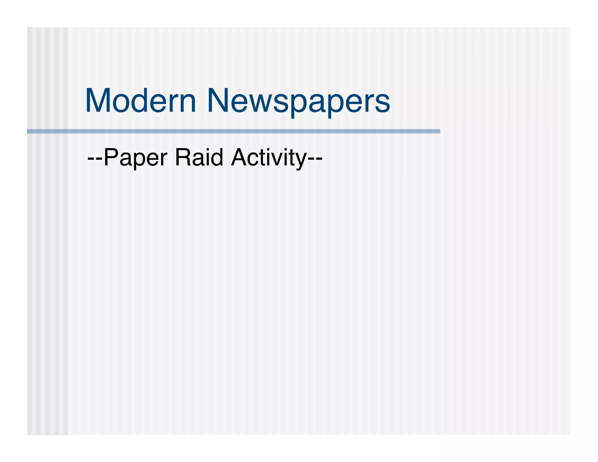 Day 3: Newspaper Lesson | PDF