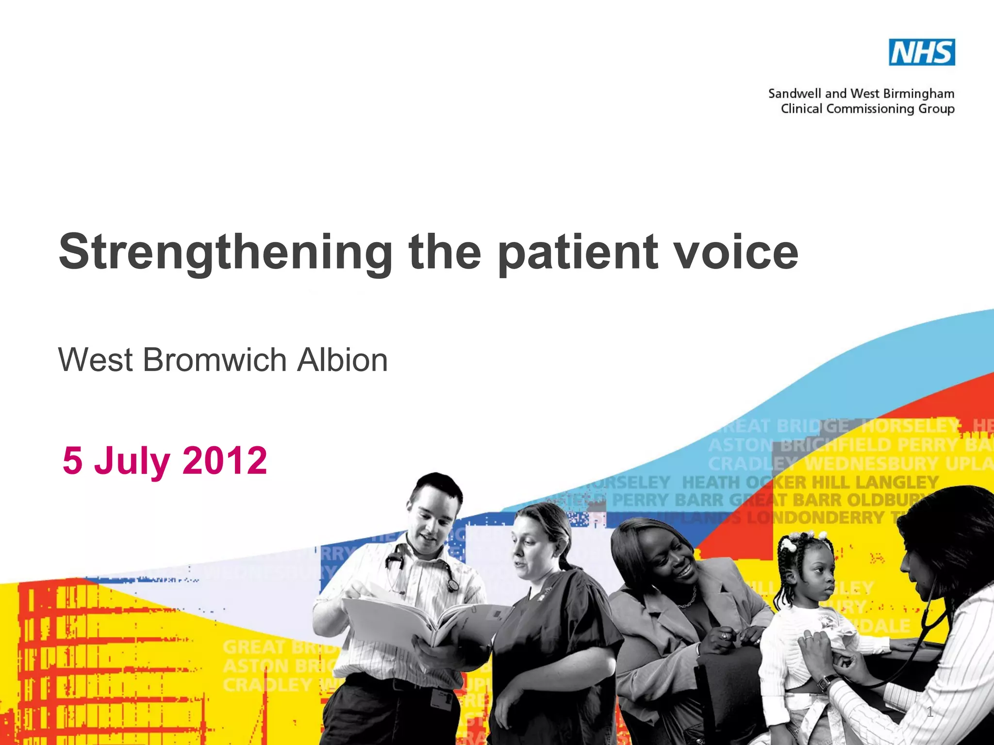3. nick harding strengthening the patient voice part 1 final 2003 | PPT