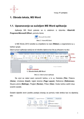 3 obrada teksta-ms_word_1_dio | PDF