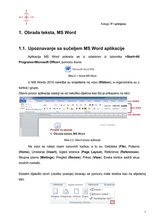 3 obrada teksta-ms_word_1_dio | PDF