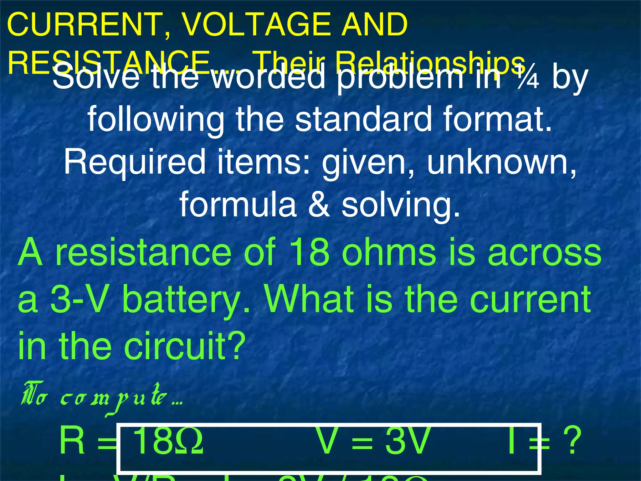 3 ohm's law | PPT