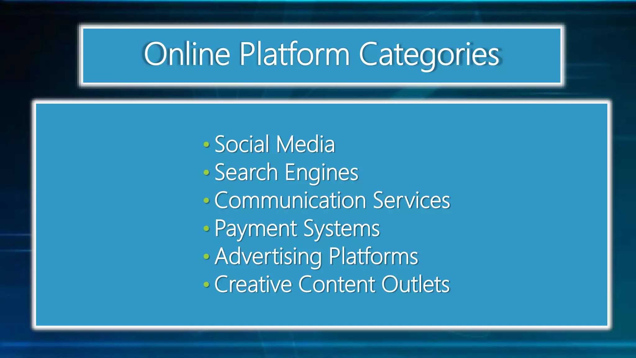 Online Systems, Functions, and Platforms | PPTX