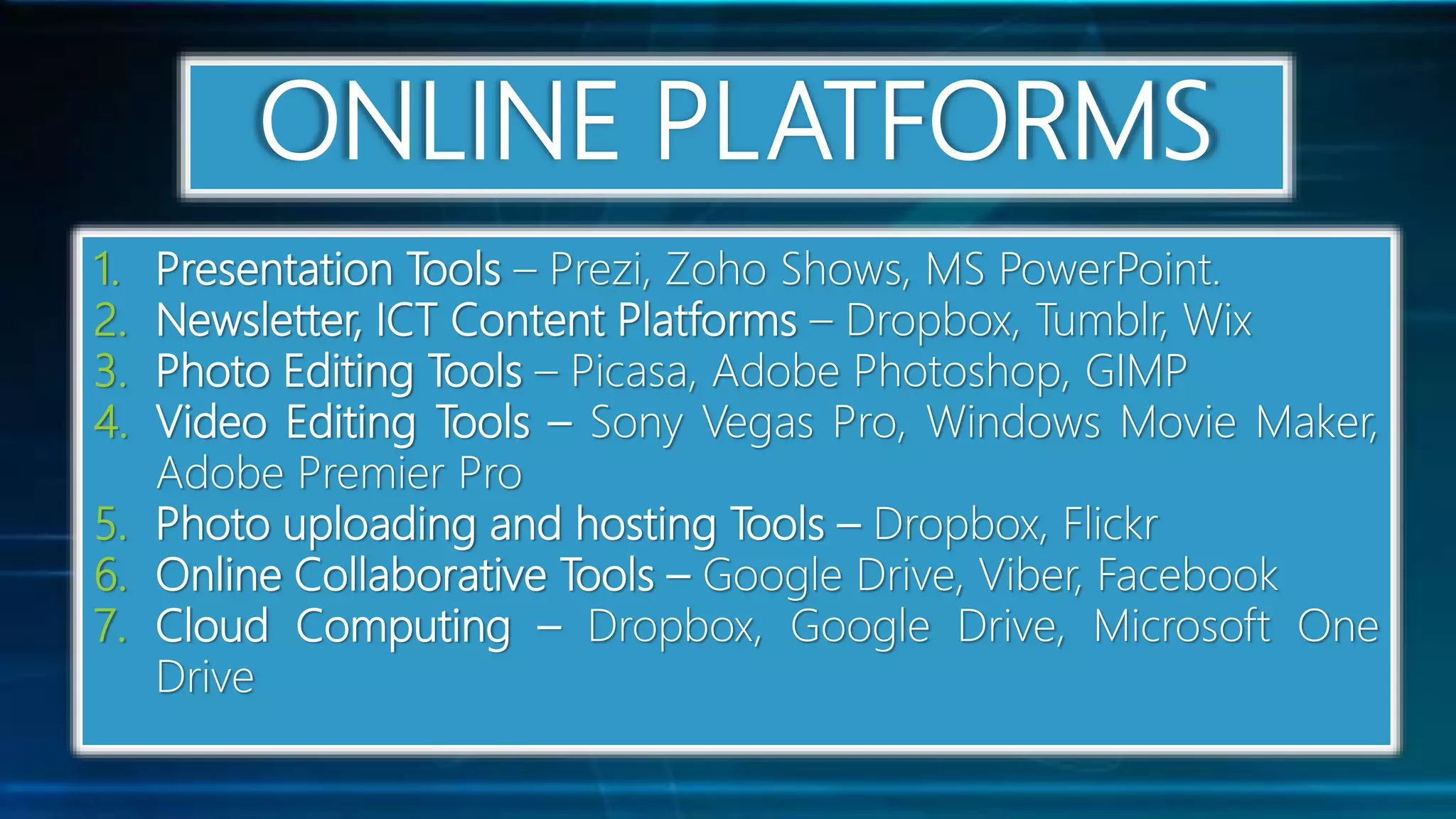 Online Systems, Functions, and Platforms | PPTX