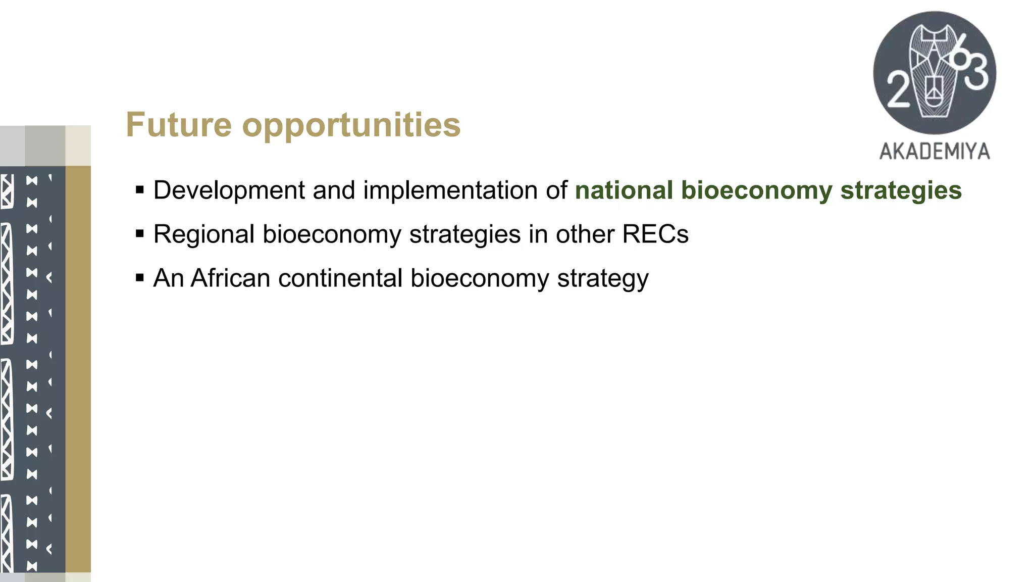 Policy innovations and opportunities for Africa’s Bioeconomy | PPTX