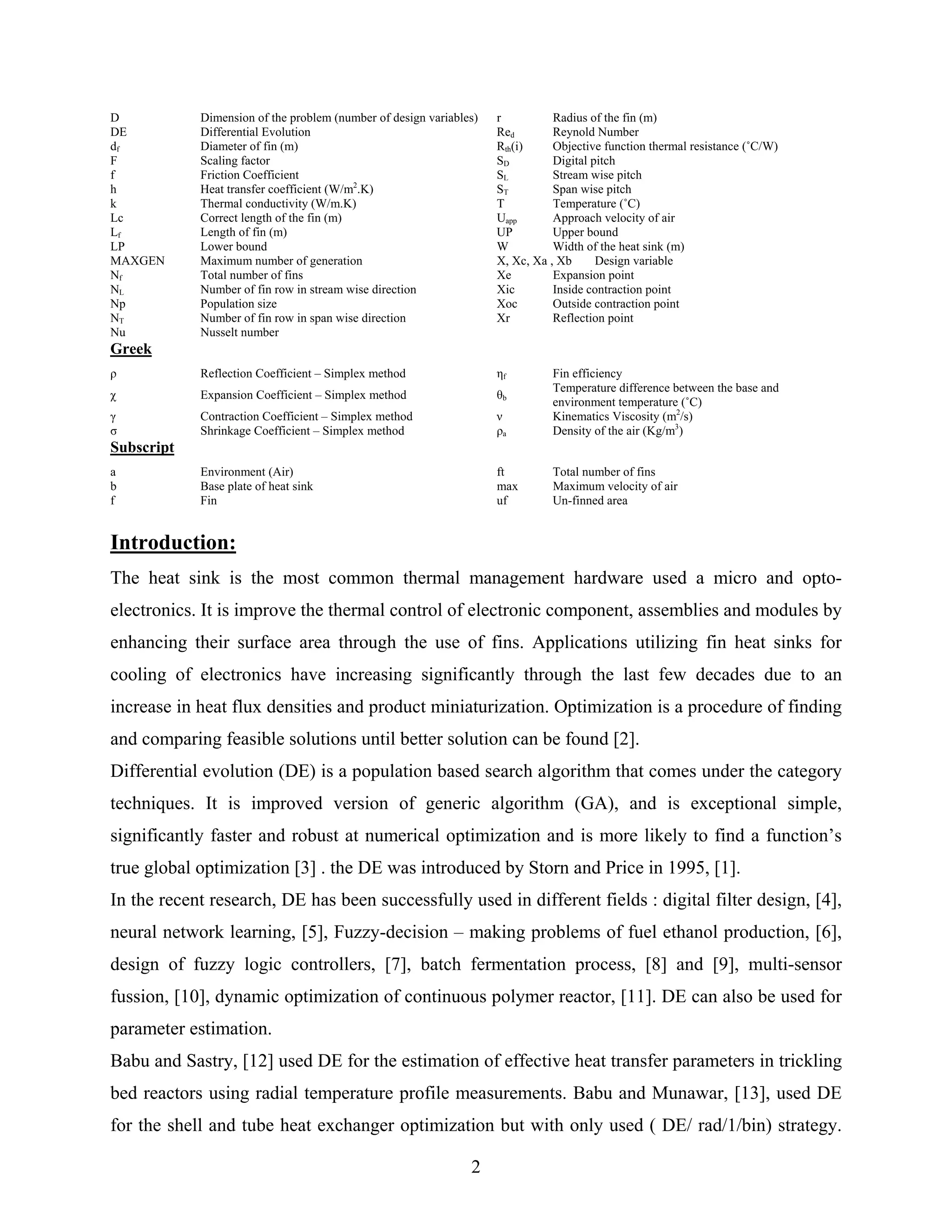 3 optimum design of heat sink by using differential evolution and simplex method | PDF
