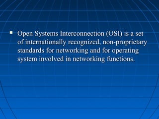 osi-model (open source interconnection) | PPT