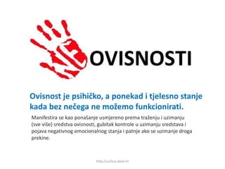 3 ovisnost o drogama | PPTX