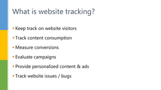 Technical introduction to website tracking | PPTX