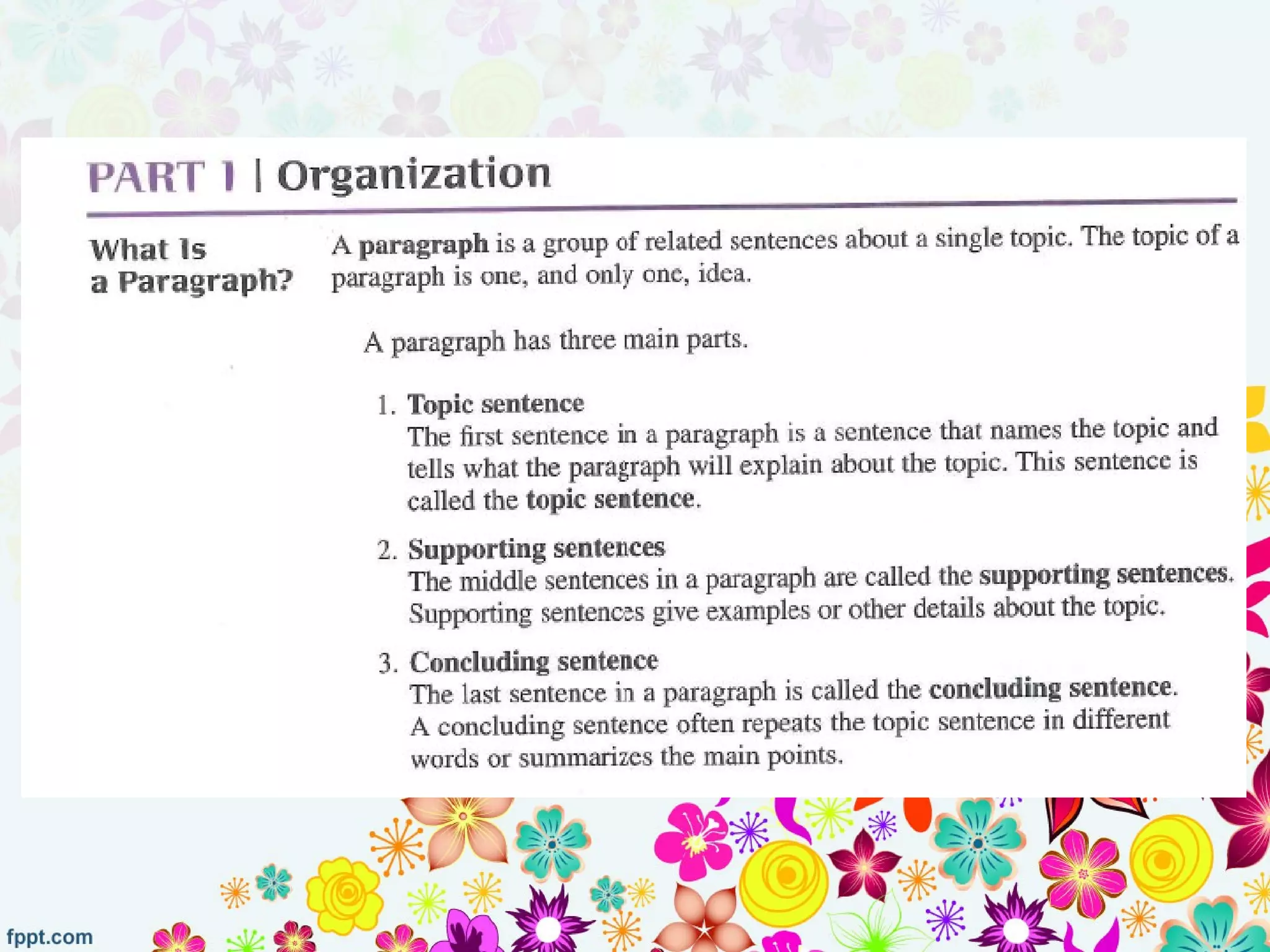 3. paragraph structure and hub paragraph | PPT