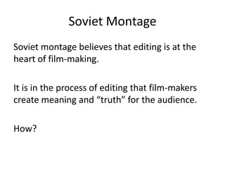 Lesson 3) Parallel editing & montage | PPTX | Video Production ...
