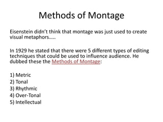 Lesson 3) Parallel editing & montage | PPTX | Video Production ...