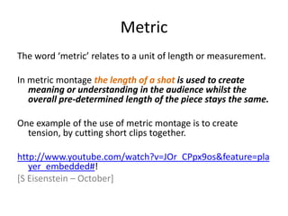Lesson 3) Parallel editing & montage | PPTX