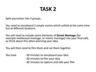 Lesson 3) Parallel editing & montage | PPTX | Video Production ...