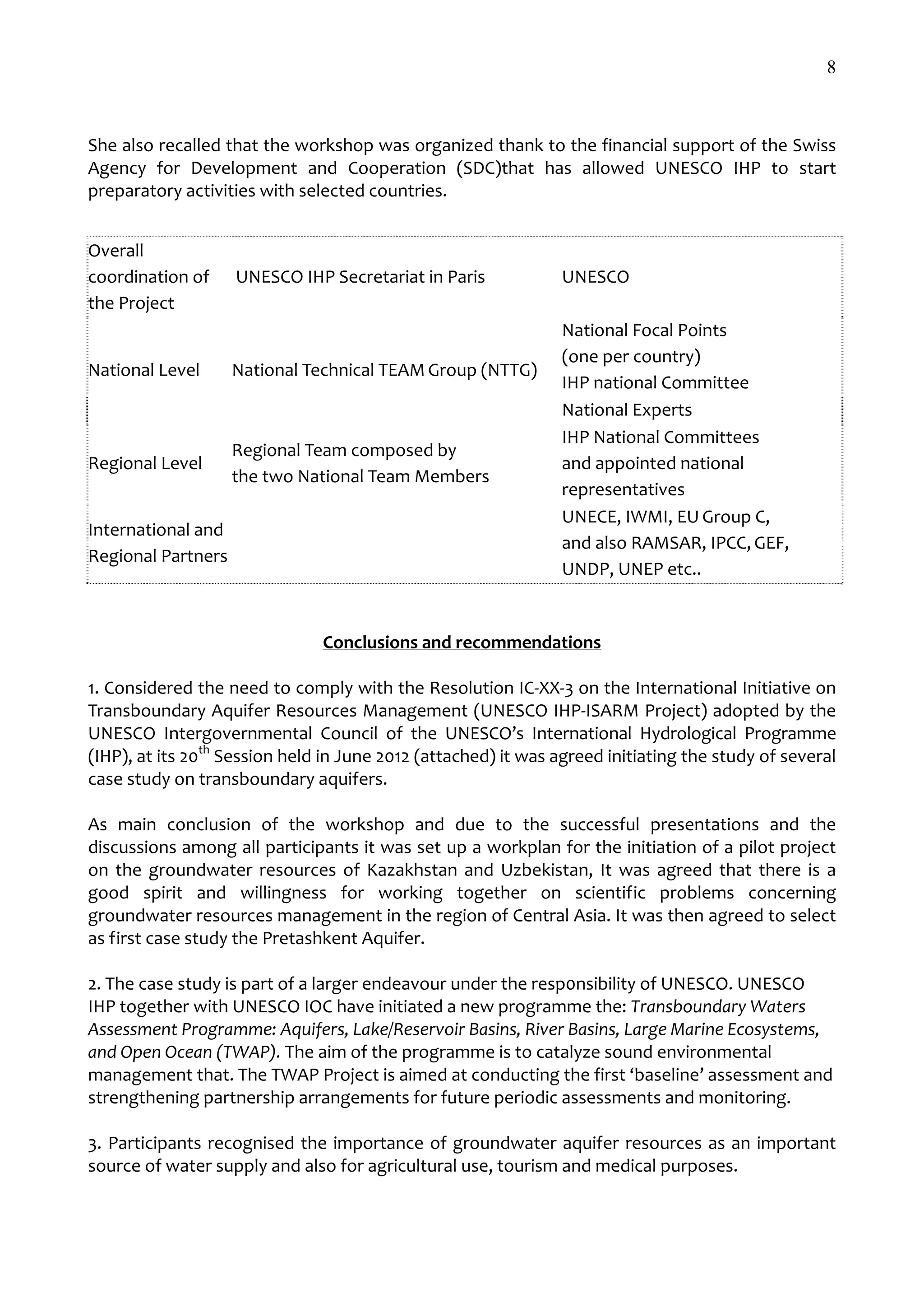 3 paris unesco regional ws on pretaskhent aquifer management | PDF