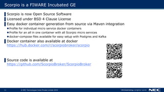 FIWARE Global Summit - The Scorpio NGSI-LD Broker: Features and Supported Architectures | PDF