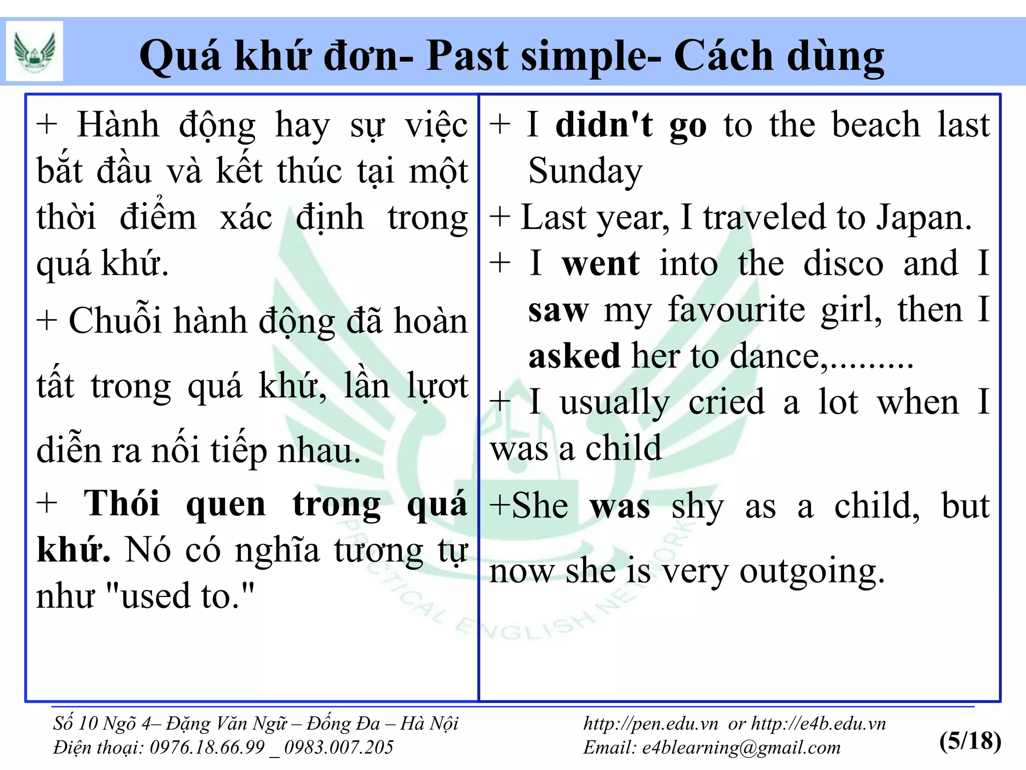 3. past simple and past continuous ly thuyet | PPTX